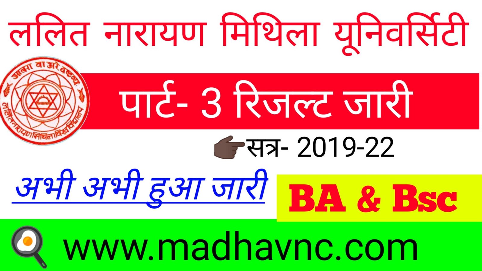 Lnmu Part 3 Result Declare घोषित 2019 22 ।। Lnmu Ba Bsc And Bcom